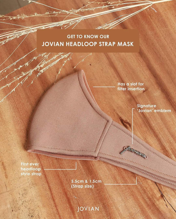 [100% AUTHENTIC] Hijab Headloop Strap Mask by JOVIAN - Almaz Hijabi