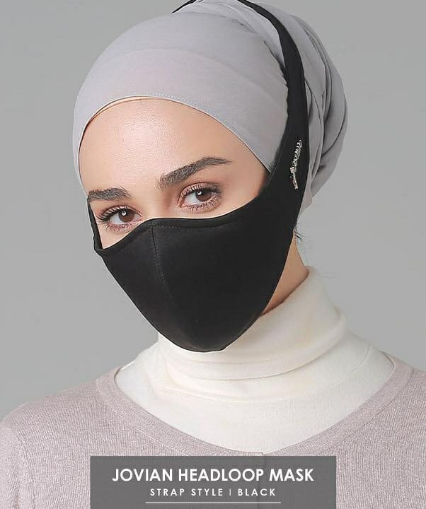 [100% AUTHENTIC] Hijab Headloop Strap Mask by JOVIAN - Almaz Hijabi